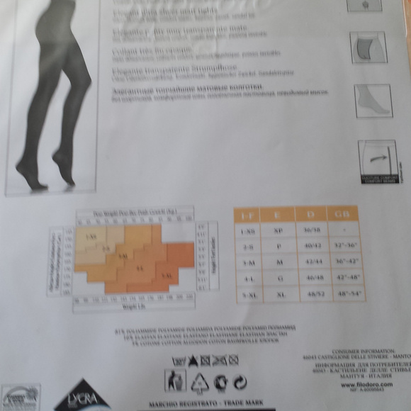 Filodoro | Accessories | Nwt Filodoro Elegant Ultra Sheer Tights | Poshmark